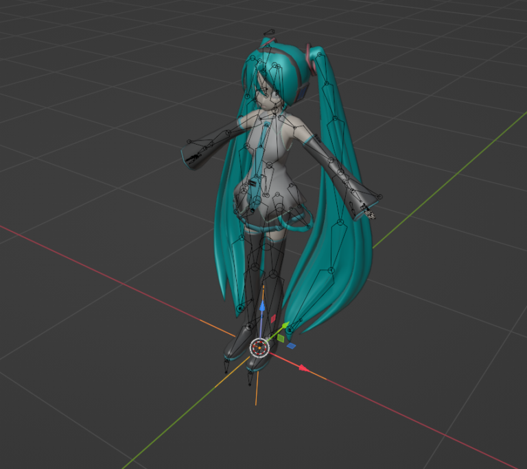 MMD(MikuMikuDance)向けファイル（PMD）をBlenderで開く(Blender) | まるのの技術な備忘録