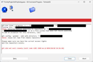 Gitでローカルリポジトリからクローンに失敗(exit code 128) | まるのの技術な備忘録